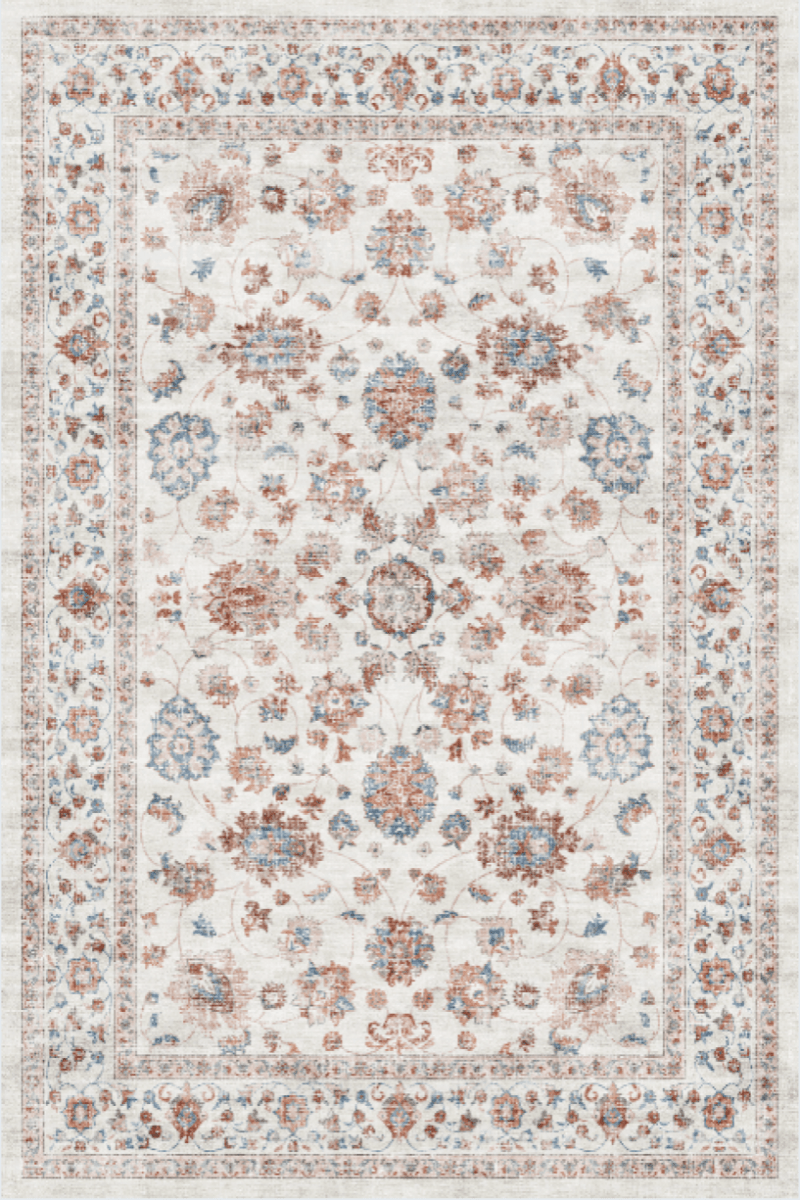 Pastel Palace | Pastel Blue & Light Terracotta Vintage Carpet | The ...