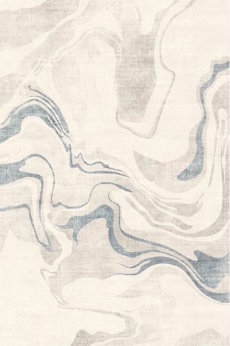Modern Blue Wave Carpet | Soft Grey & Blue Wave Design – The Carpetier™